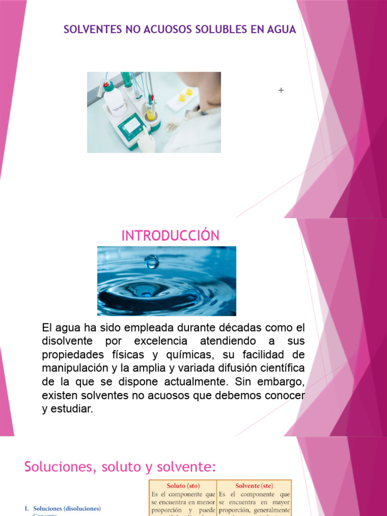 Solventes No Acuosos en Agua | PDF | Etanol | Solvente