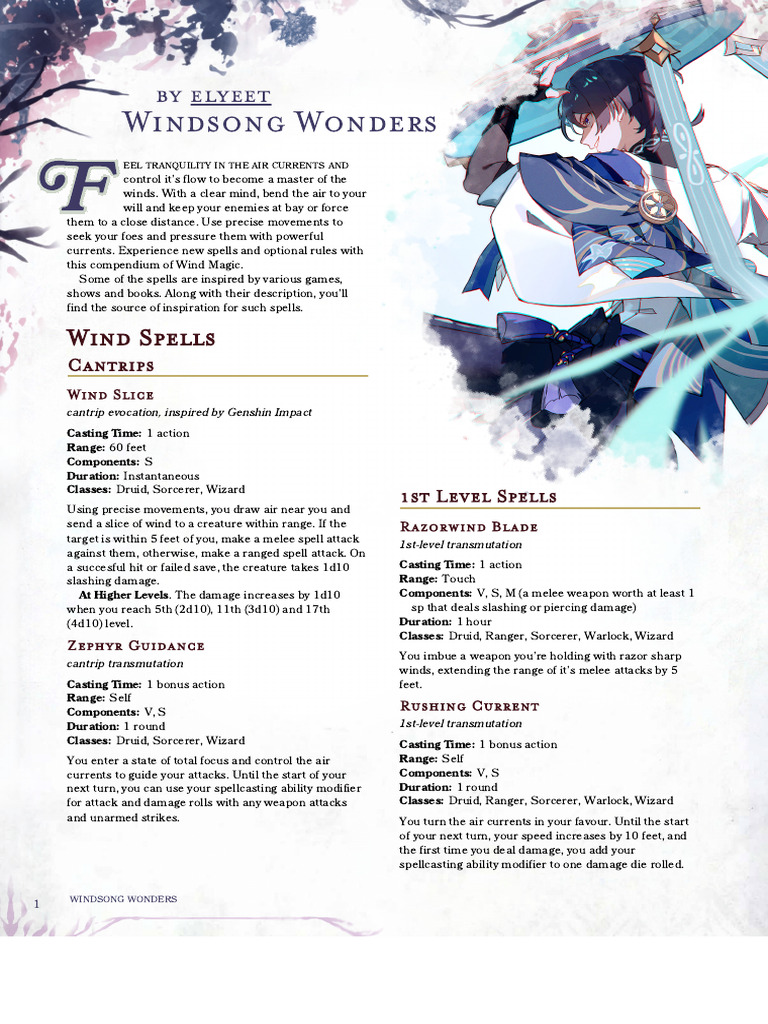 Wind Magic Compendium | PDF | Magician (Fantasy) | Wizards Of The Coast ...