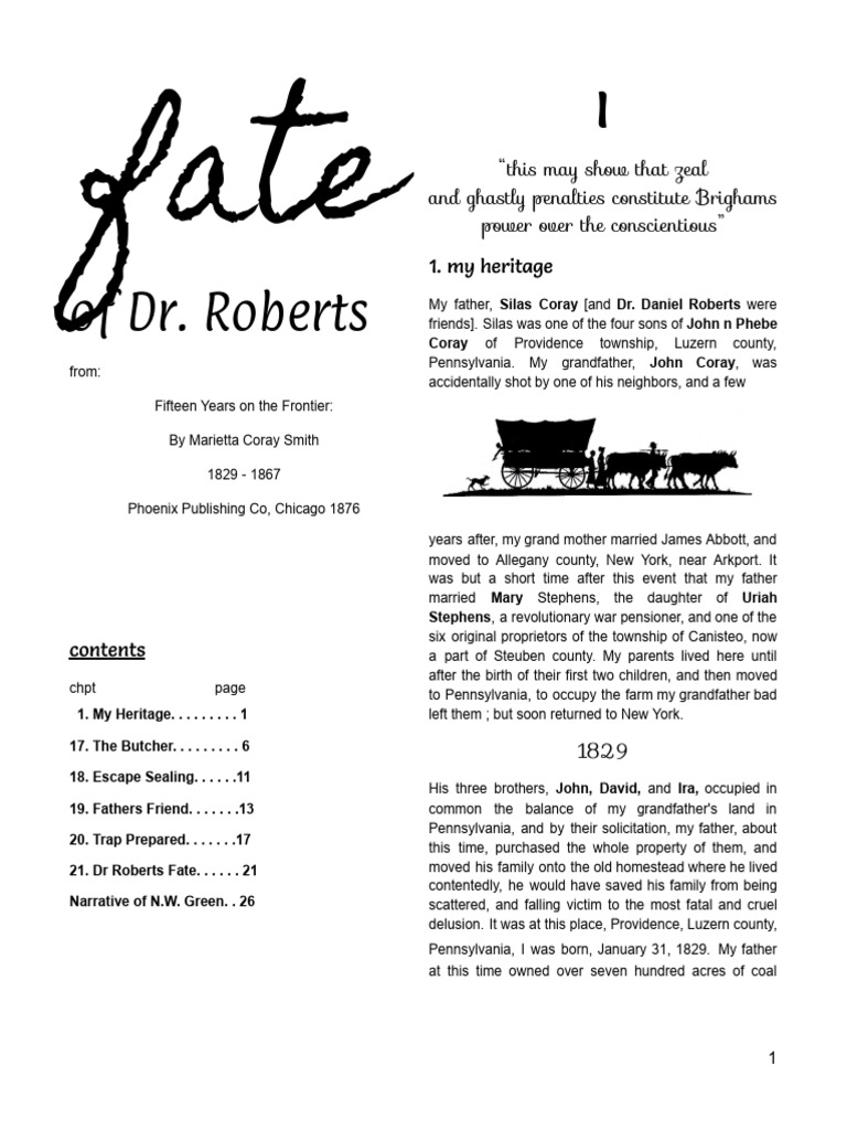 Dr. Daniel Roberts | PDF | Joseph Smith | Brigham Young