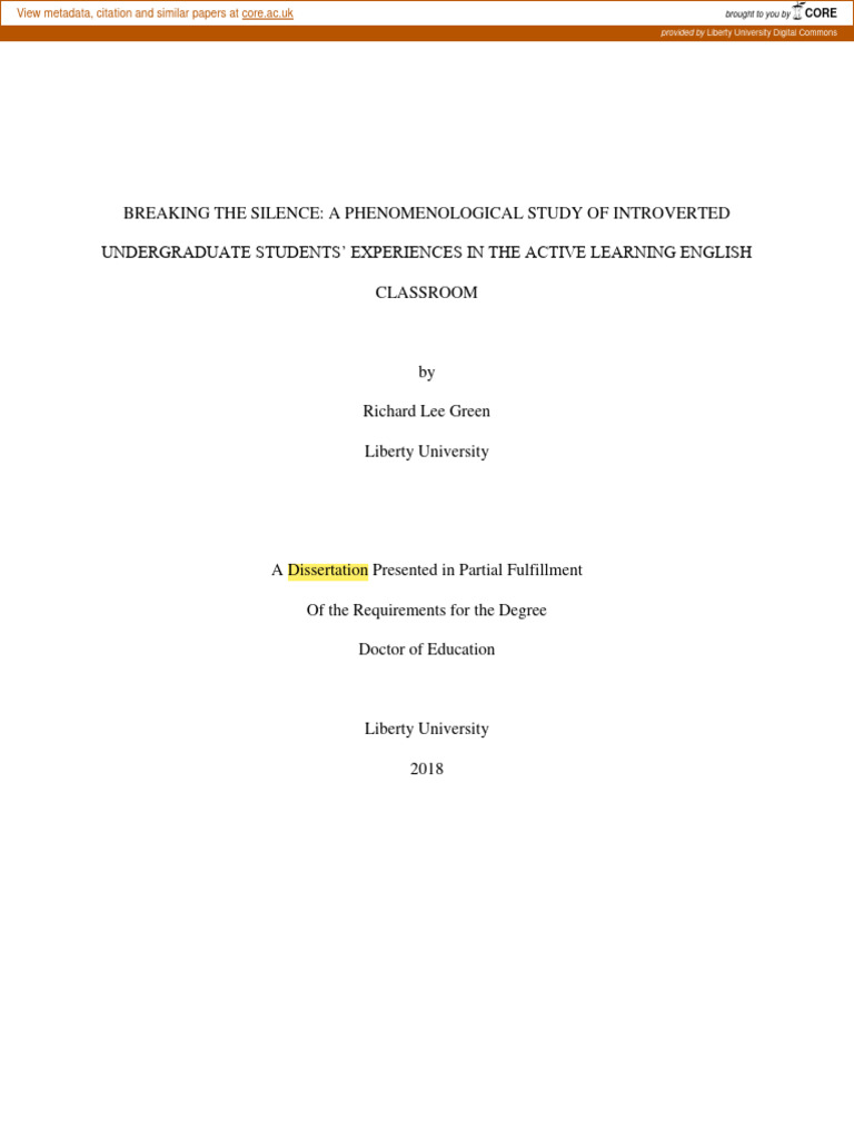 RRL 3 (Breaking The Silence) | PDF | Extraversion And Introversion | Learning