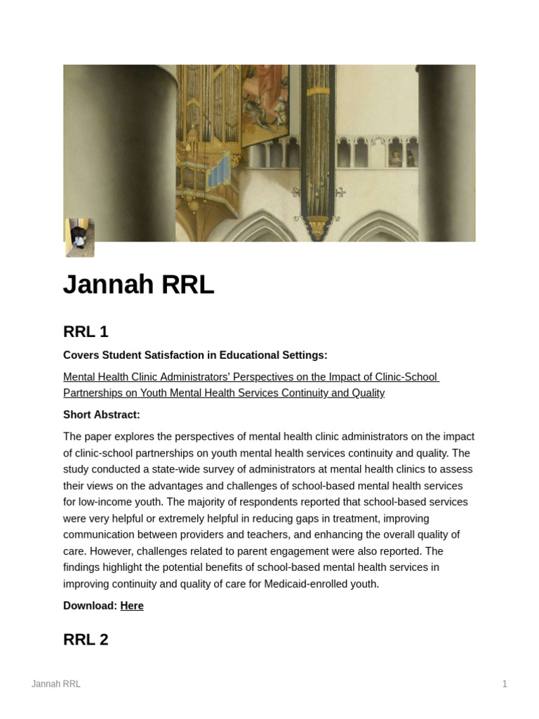 Jannah RRL | PDF | Mental Health | Health Care