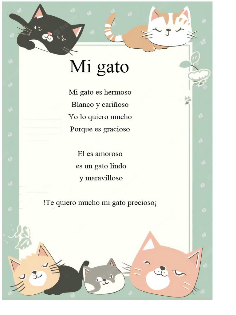 Poema para Mi Gato | PDF