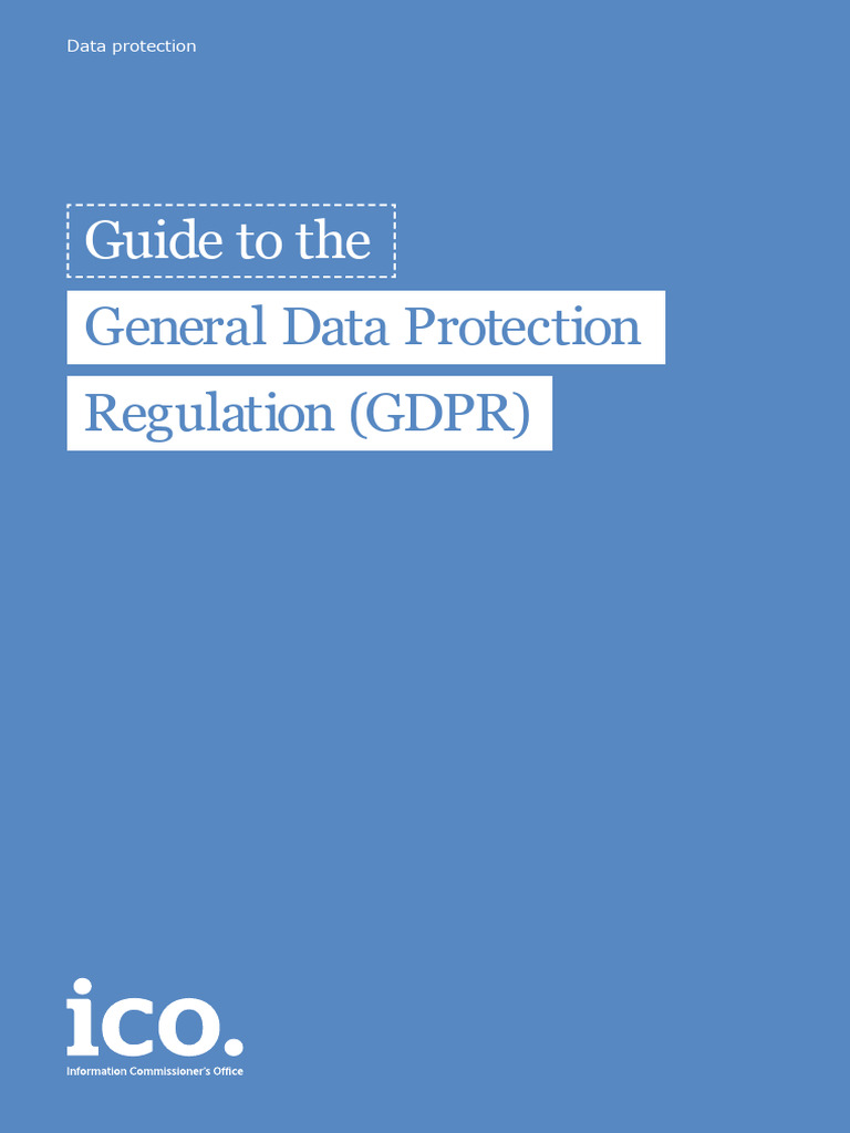 Guide To The General Data Protection Regulation GDPR 1 1 | PDF ...