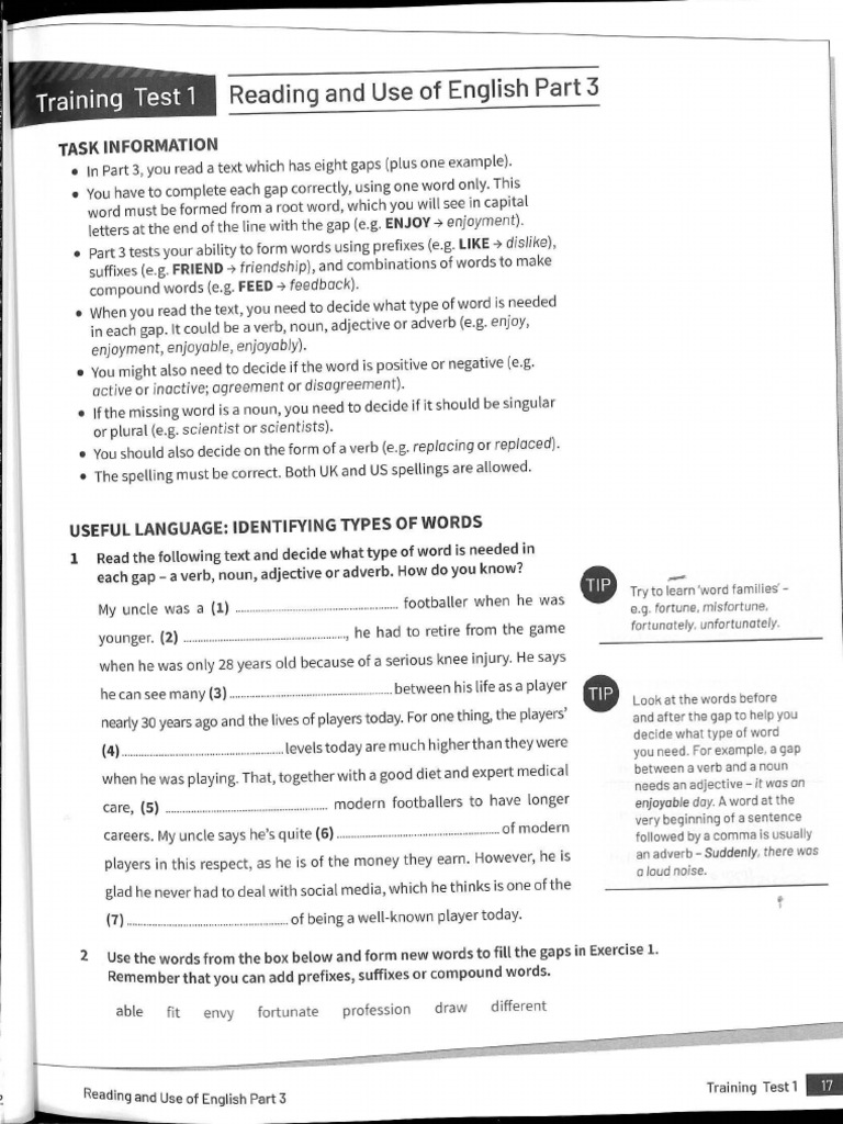 Extra Practice - Use of English Part 3 | PDF