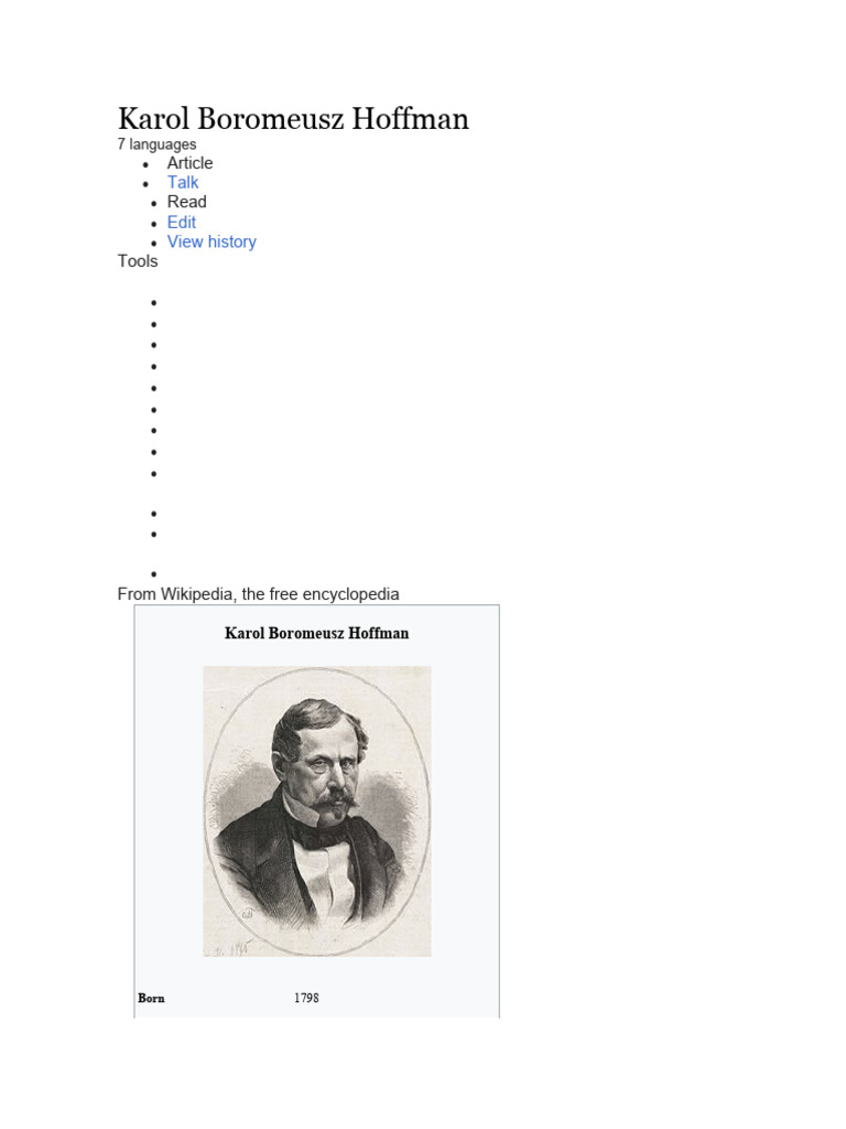 Karol Boromeusz Hoffman | PDF | Poland