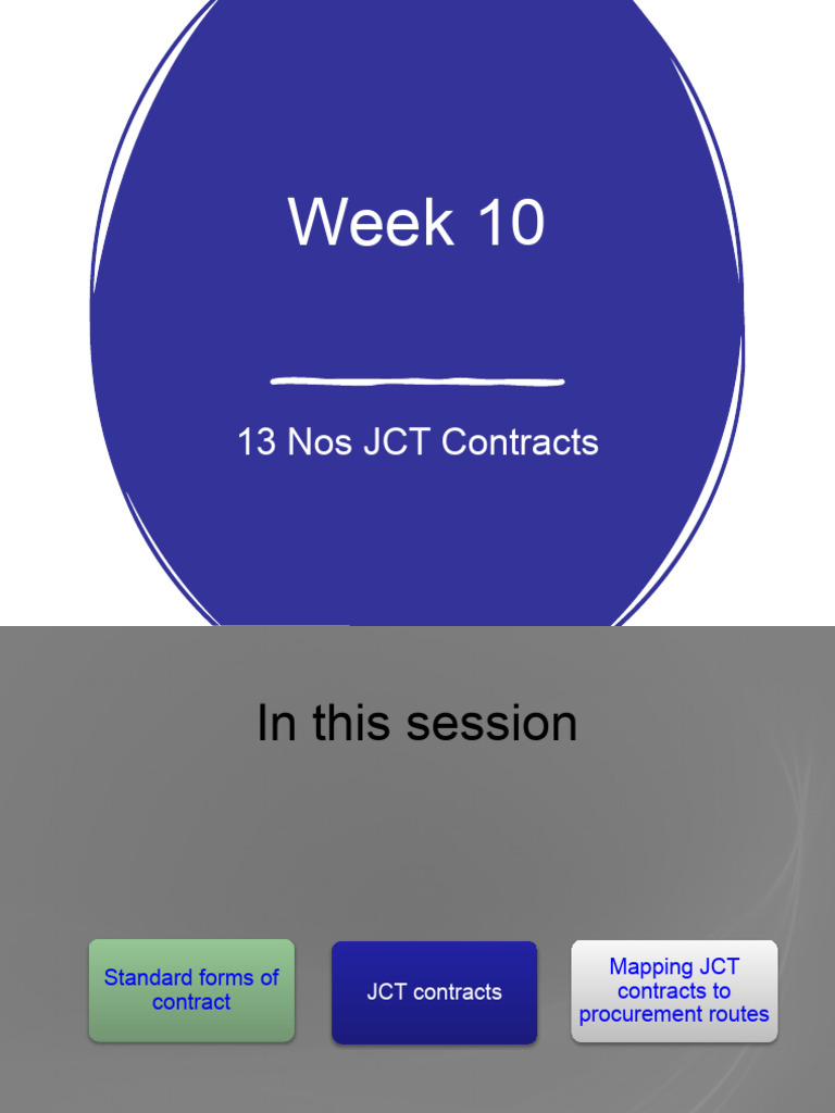 Overview of JCT Contracts 2016 | PDF | Business | Economies