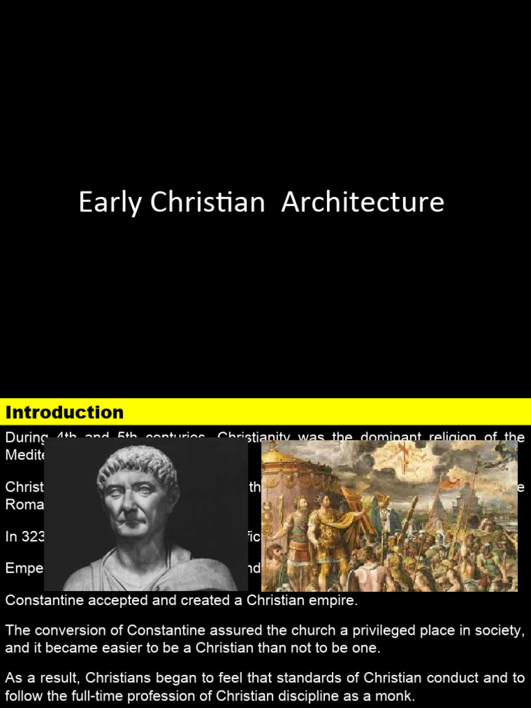 Early Christian Architecture Guide | PDF | Dome | Church (Building)
