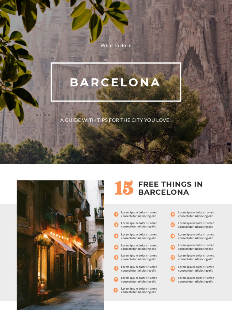 Barcelona City Tour Guide Template | PDF