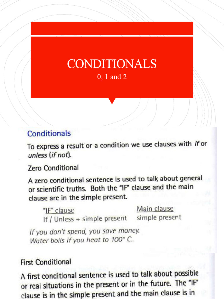 Conditionals 0,1,2 | PDF