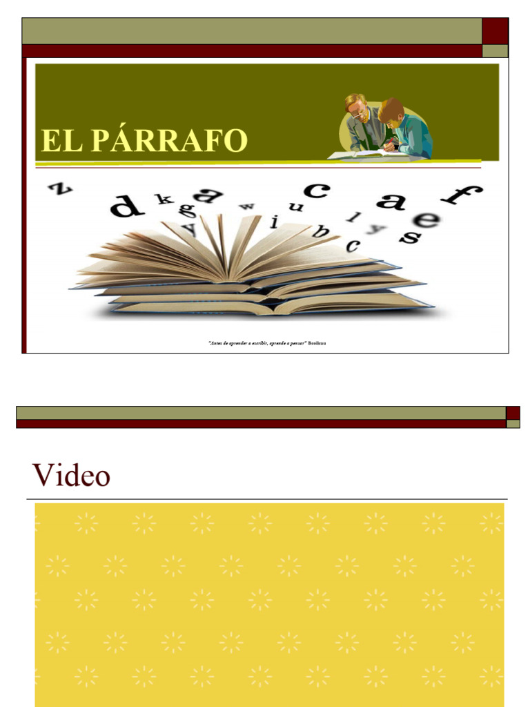 El Parrafo. | PDF | Párrafo | Oración (Lingüística)
