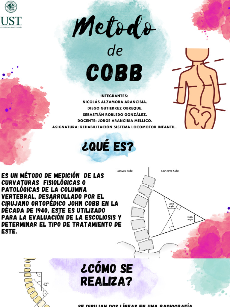 Metodo de Cobb | PDF | Escoliosis | Enfermedades y trastornos humanos