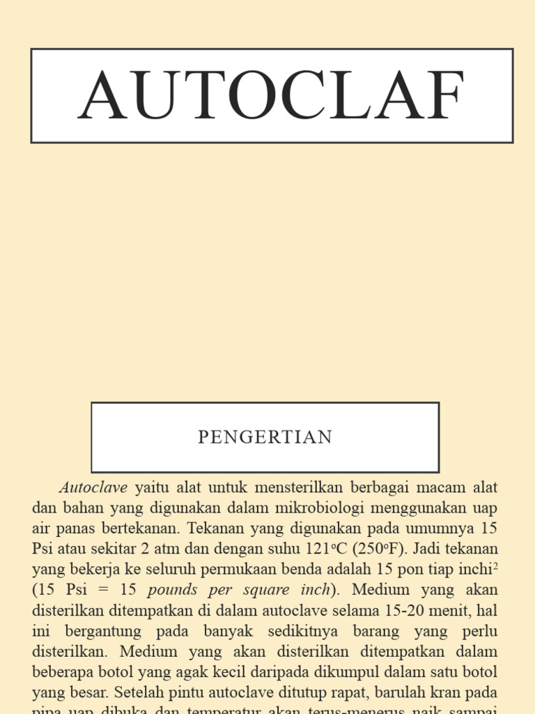 AUTOCLAF | PDF