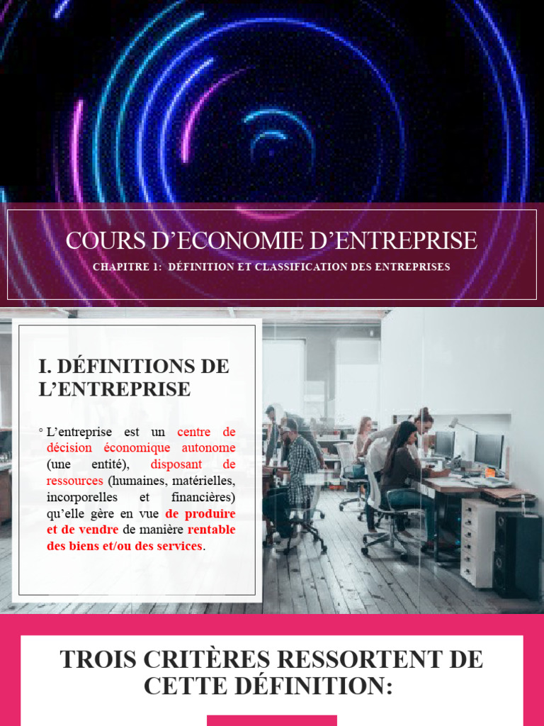 Définition et Classification des Entreprises | PDF | Business ...