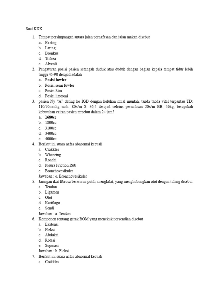 Soal KDK OKKEEEE | PDF