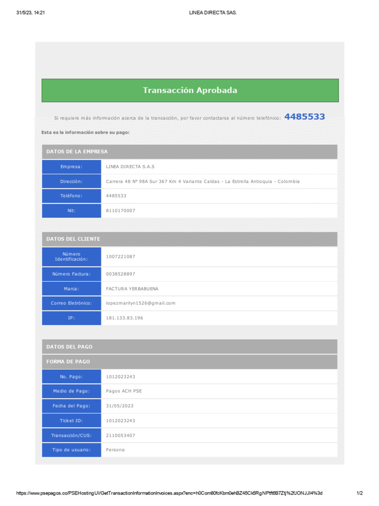 Linea Directa Sas | PDF