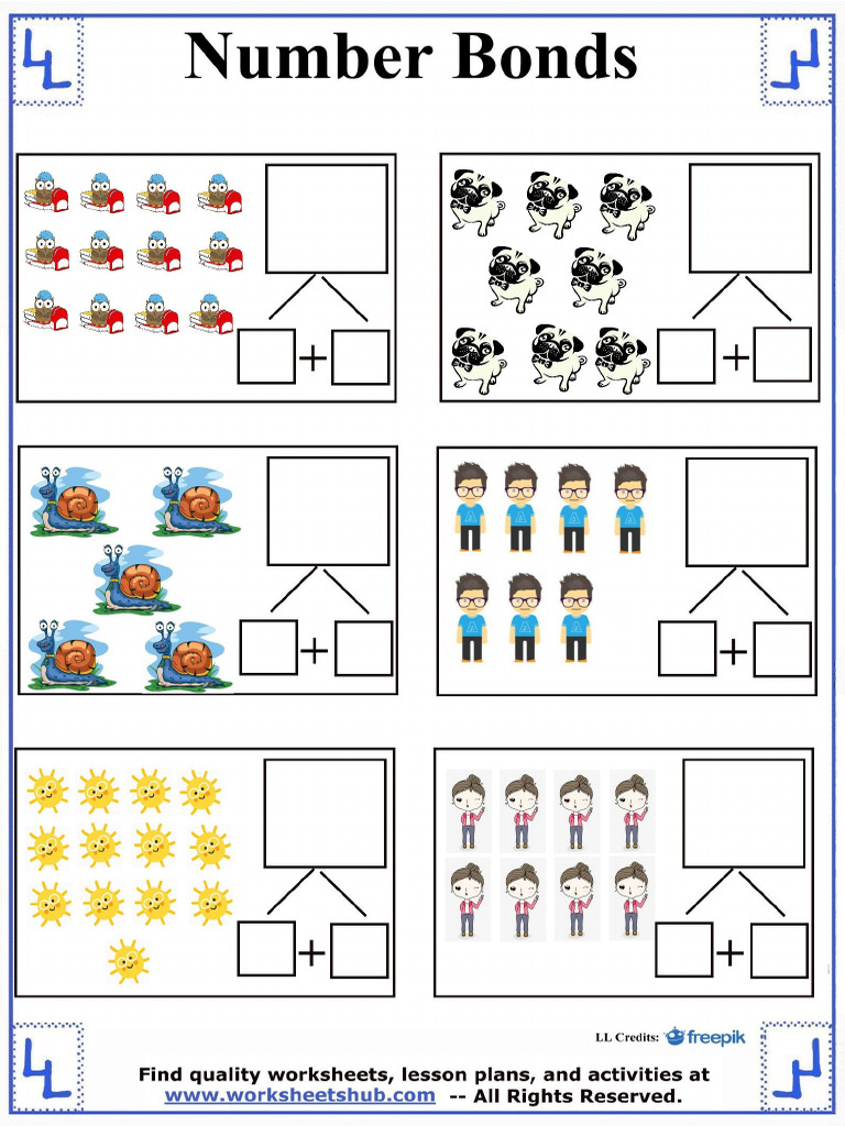 Number Bonds Worksheets 3 | PDF