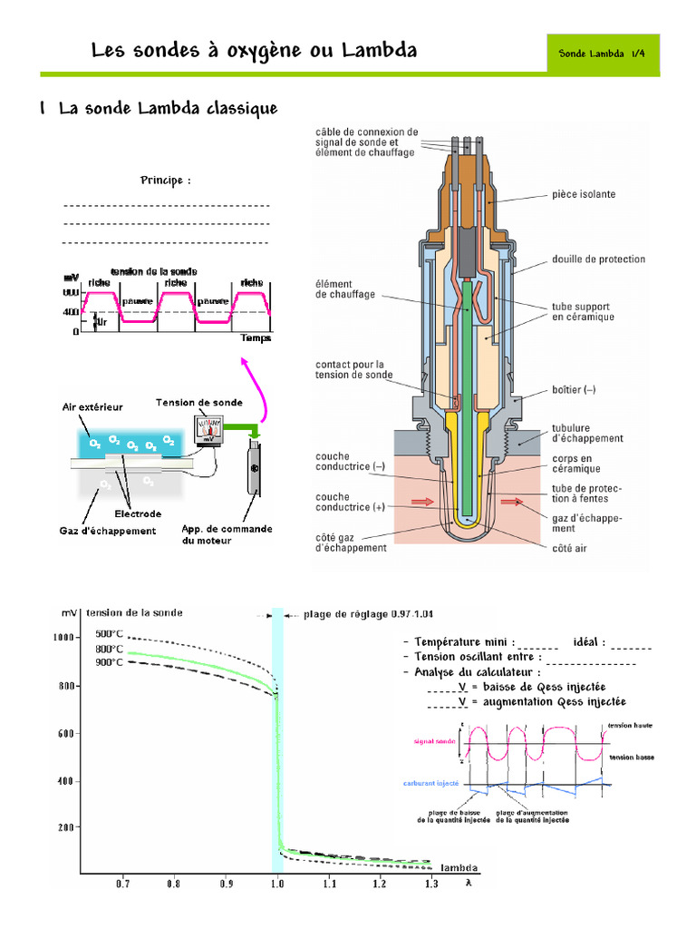 Sondes à Oxygène : Types et Fonctionnement | PDF | Sciences physiques