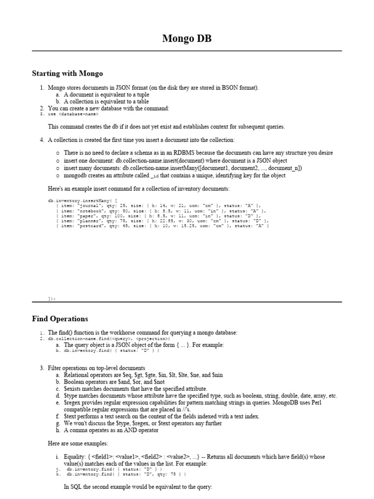 MongoDB Queries | PDF | Regular Expression | Map Reduce MongoDB Queries | PDF | Regular Expression | Map Reduce