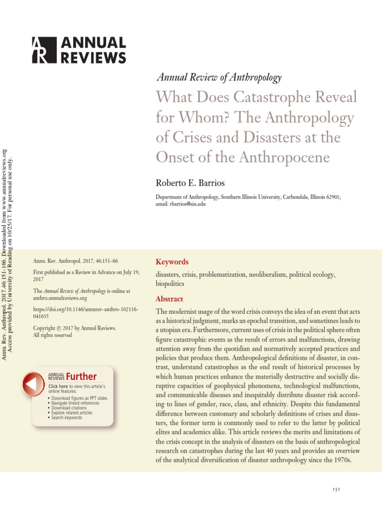 Barrios 2016 | PDF | Anthropology | Hazards