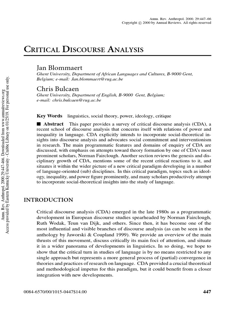 Blommaert 2000 | PDF | Discourse | Communication