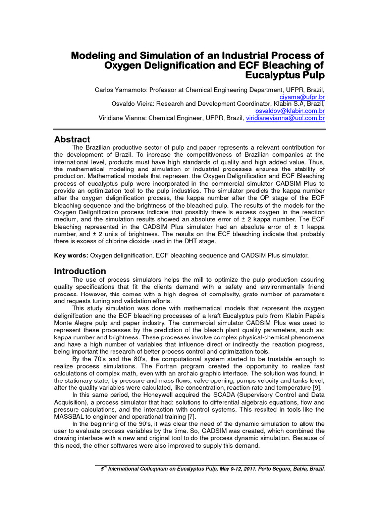 35 Modeling | PDF | Simulation | Pulp (Paper)