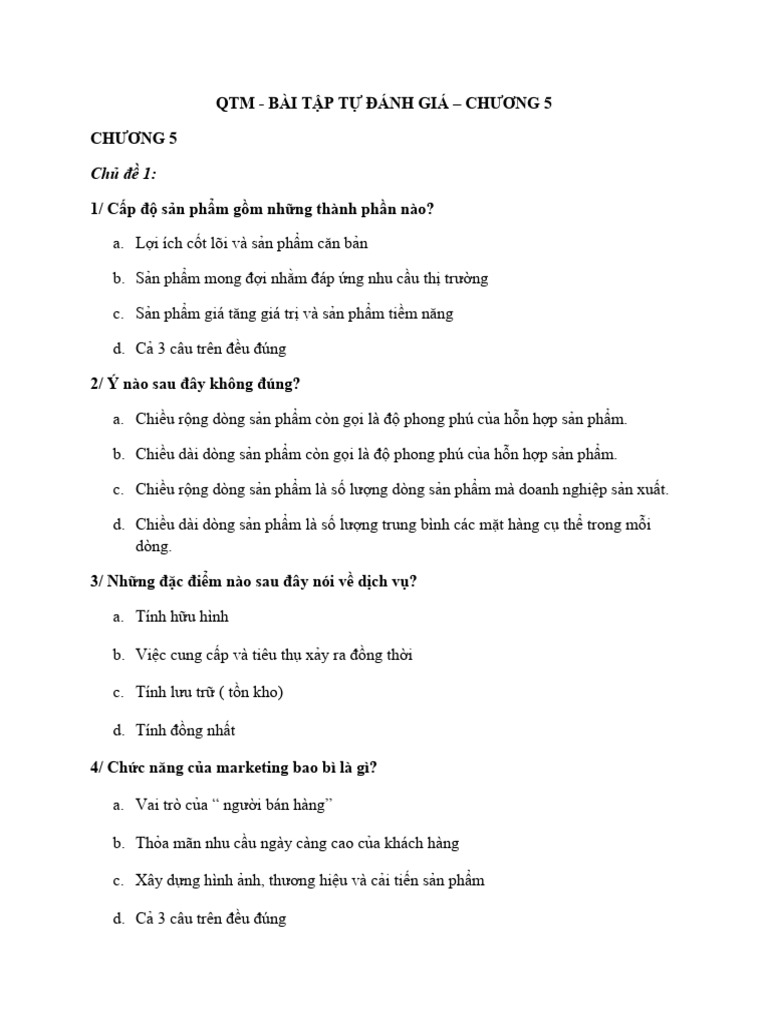 2-QTM-BÃ I Táº P-CHÆ Æ NG 5 | PDF