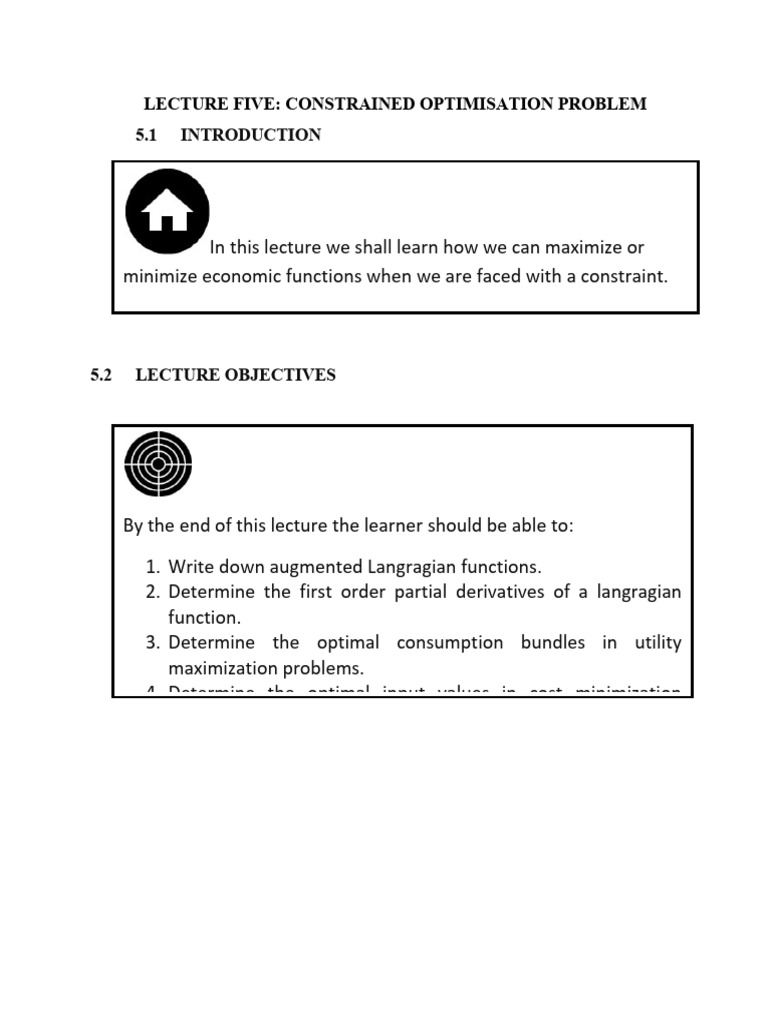 Topic Five | PDF | Mathematical Optimization | Utility