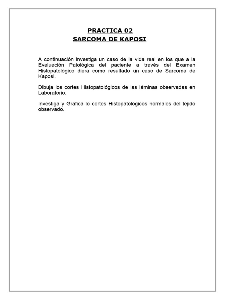 Practica 02 | PDF | Cáncer | Sarcoma