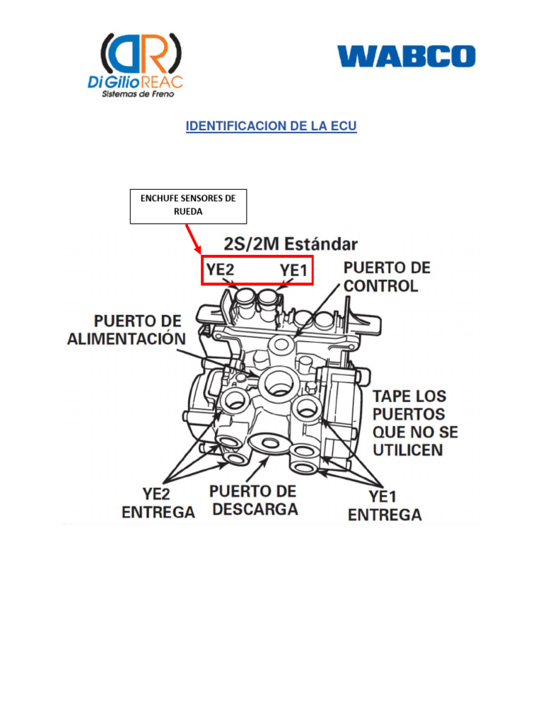 ABS Wabco Diagrama Inst. | PDF | Sistema de freno antibloqueo ...