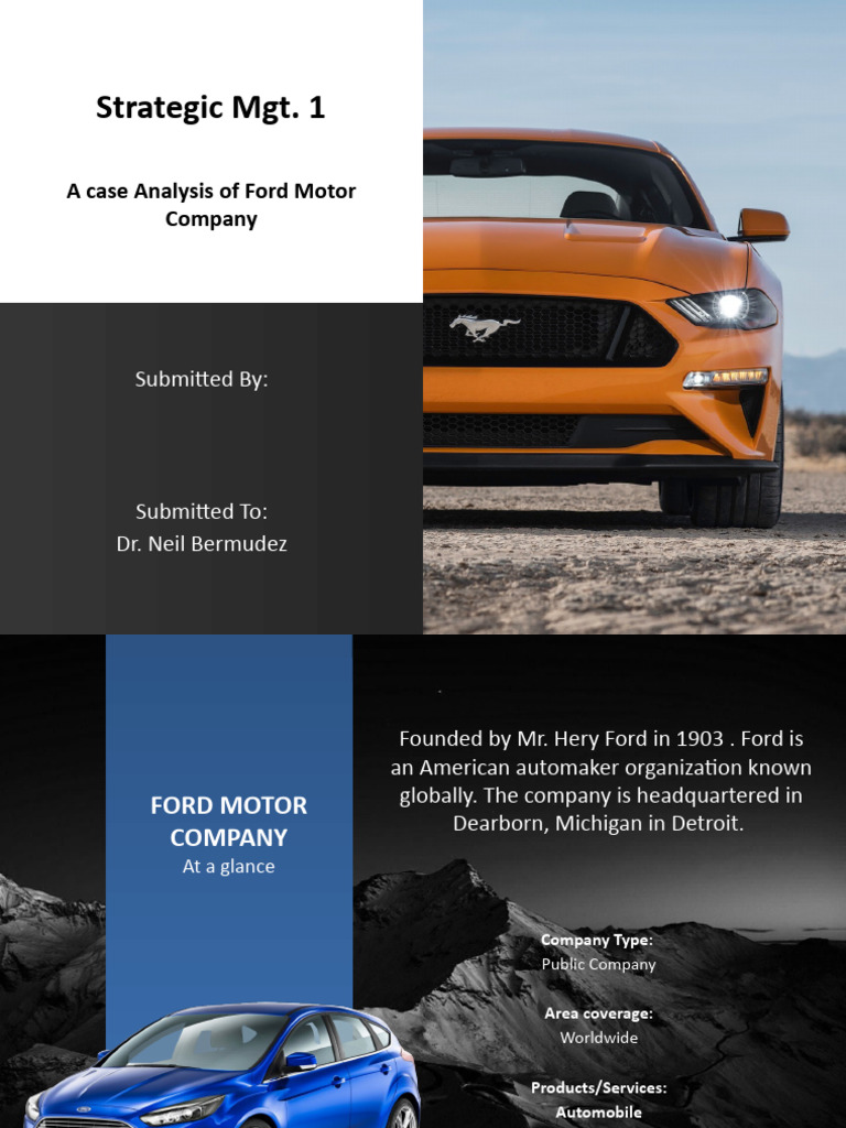 Mark Ian Gerona StratMa Presentation | PDF | Ford Motor Company | Car
