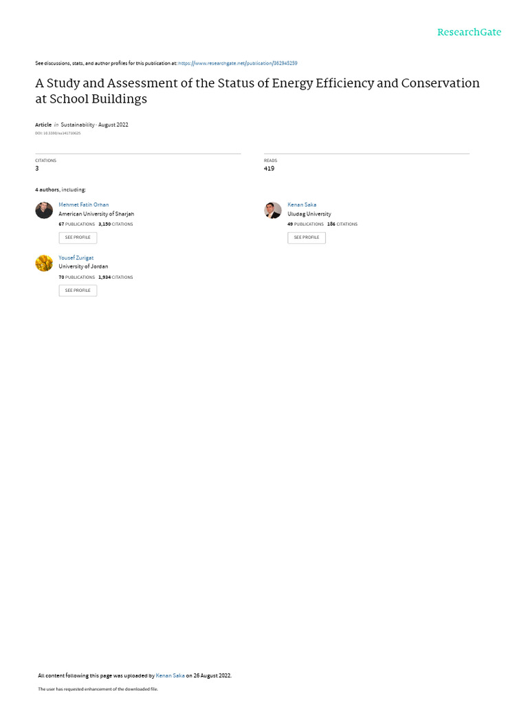 Sustainability 14 106252 | PDF | Energy Conservation | Thermography