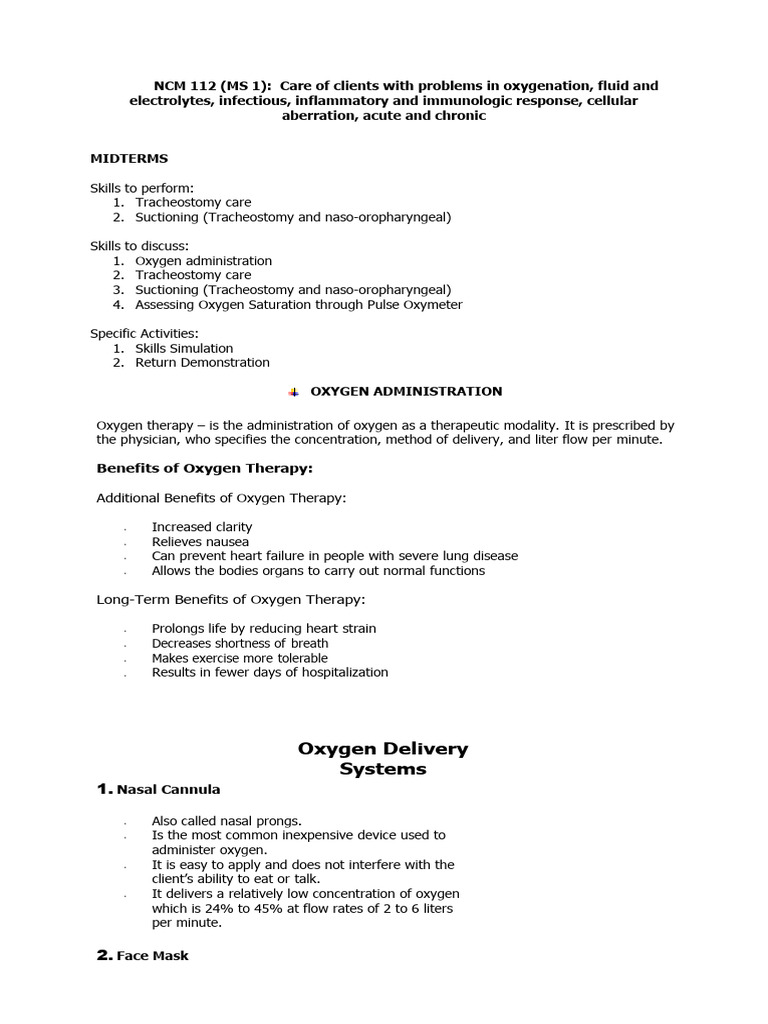 NCM 112 Midterm Lab 2022 | PDF