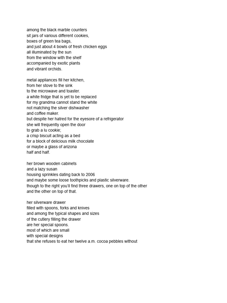 Object Poem Open Mic | PDF | Tableware | Home