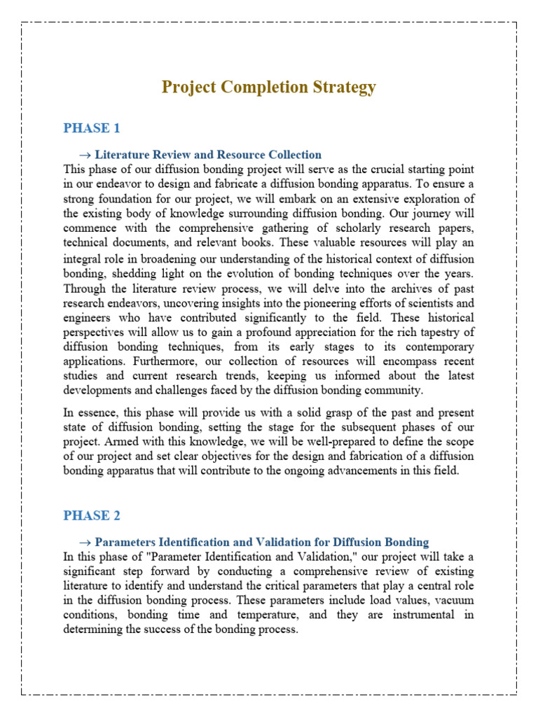 Project Completion Strategy | PDF | 3 D Modeling | Automation