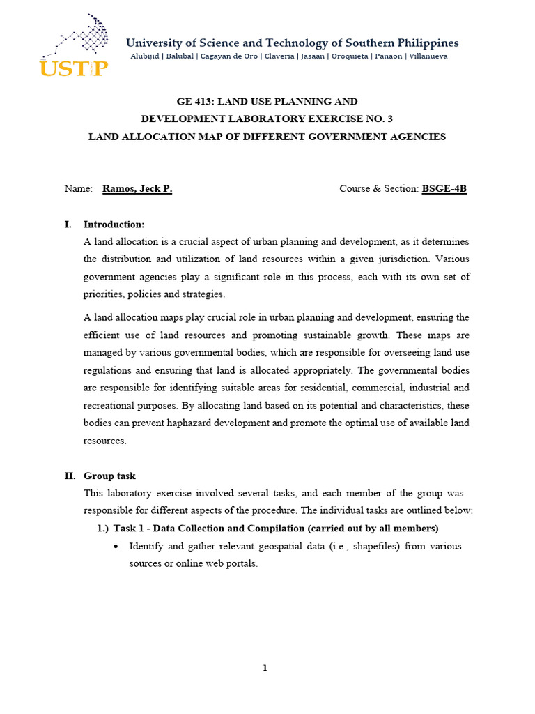 Land Allocation Mapping for Urban Planning | PDF | Arc Gis | Geographic ...