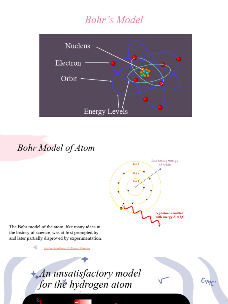 Bohrs Model and Electron Confiduration | PDF | Energy Level | Atoms