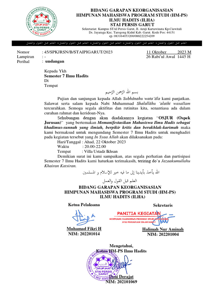 45 - Undangan Sem7 | PDF