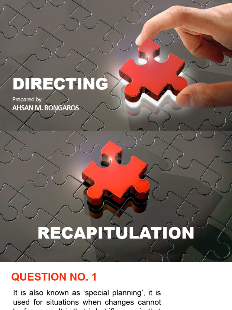 Directing | PDF | Leadership | Human Resources