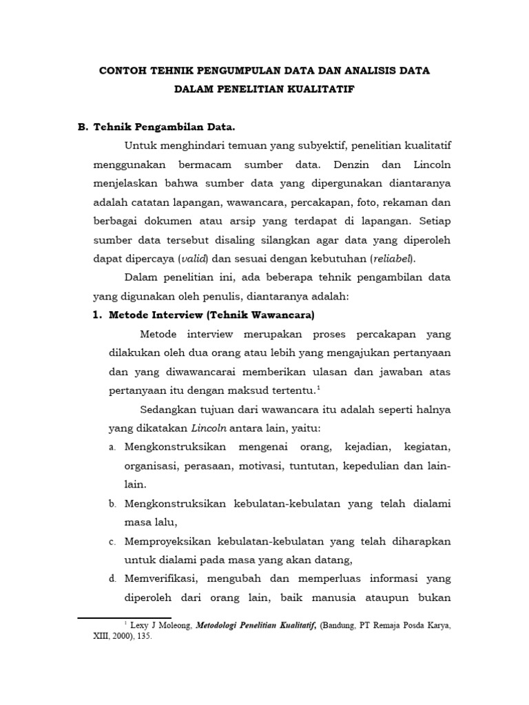 Contoh Tehnik Pengumpulan Data Dan Analisis Data | PDF | Sains & Matematika
