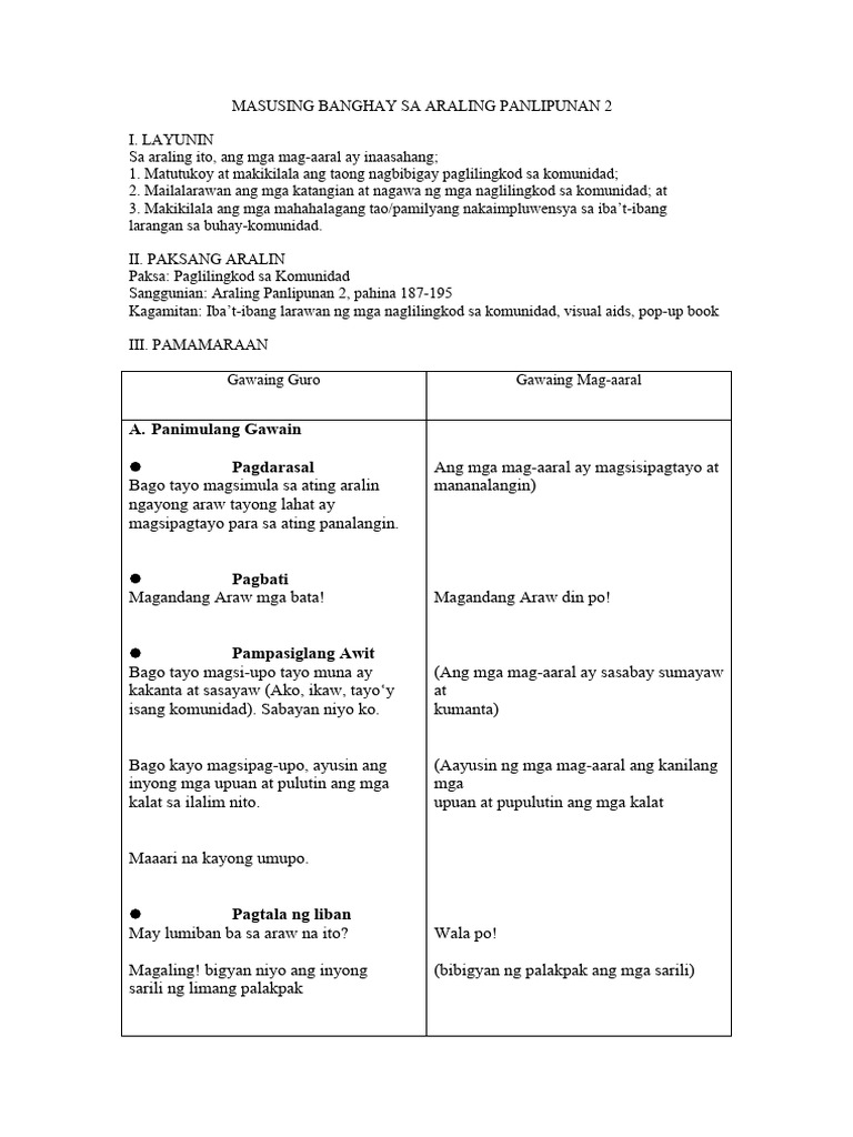 DLP Araling Panlipunan Grade 2 | PDF