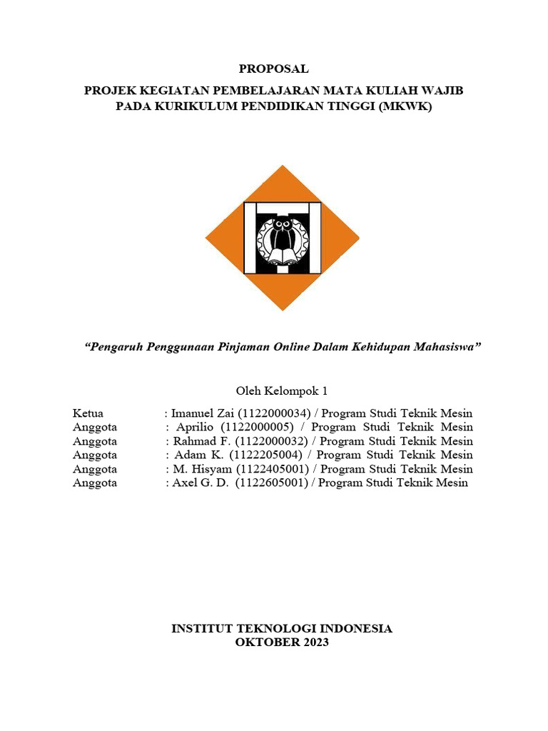 Proposal Kelompok 2 | PDF