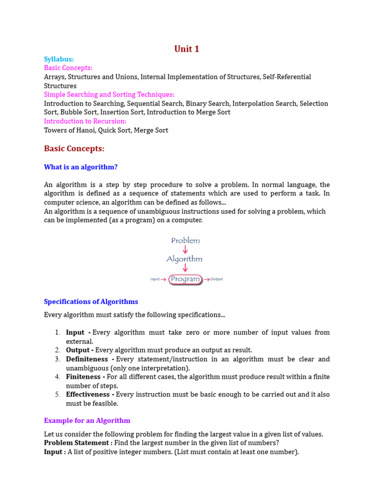 DS Unit 1 | PDF | Time Complexity | Algorithms