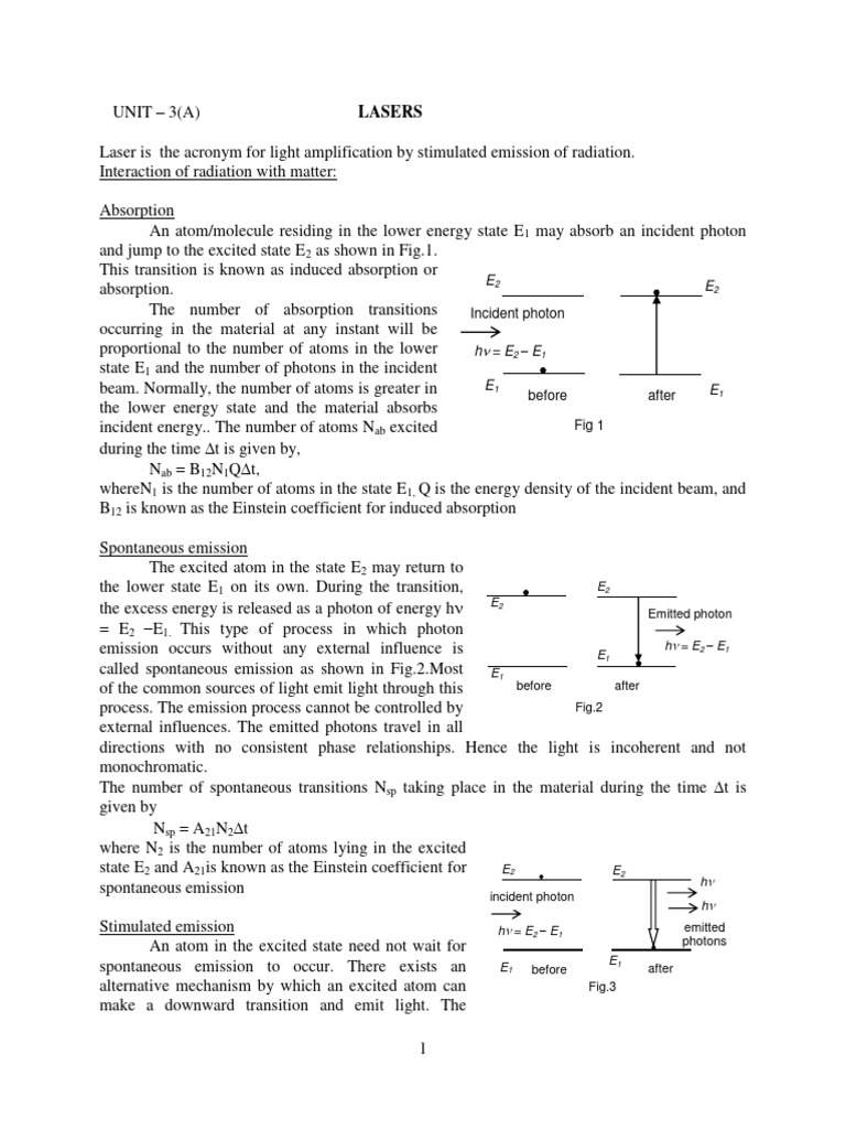 3A Lasers | PDF | Coherence (Physics) | Photon