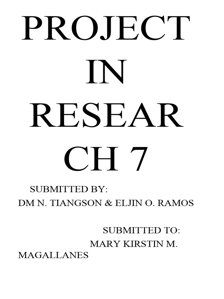 Project in Research 7 | PDF