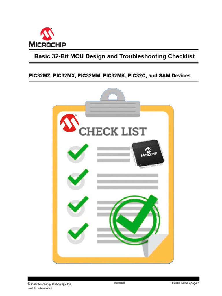 Basic 32 Bit MCU Design and Troubleshooting Checklist DS70005439 | PDF ...
