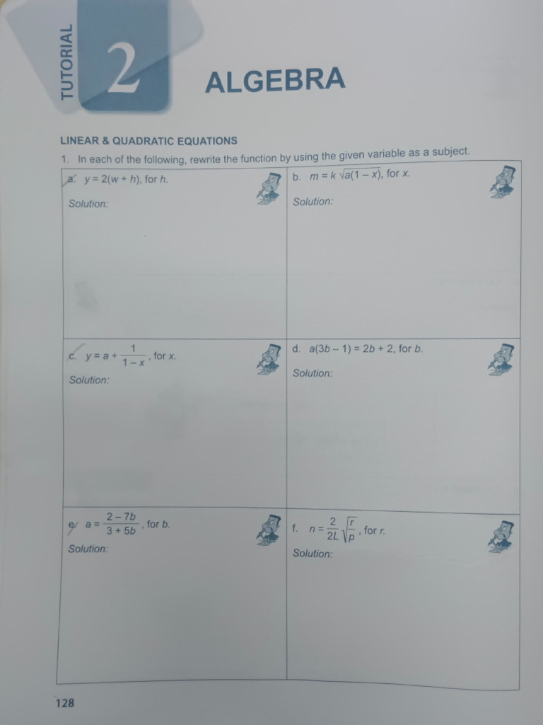 Tutorial Algebra1 | PDF | Equations | Algebra