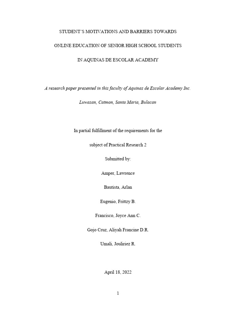 Abm Chapter I To Appendices | PDF | Educational Technology | Learning