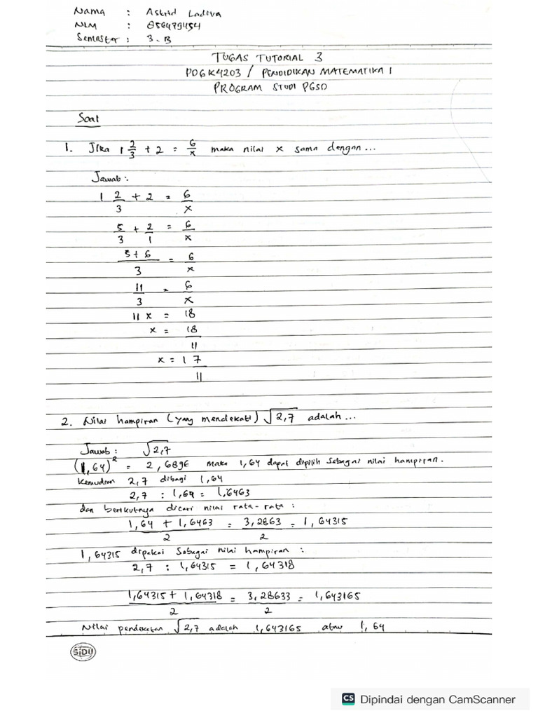 Tugas 3 Matematika | PDF