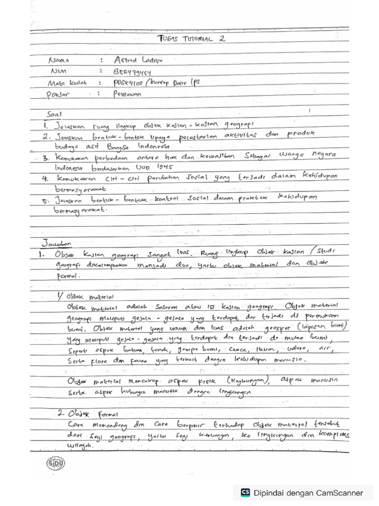 Tugas Tutorial 2 Konsep Dasar Ips | PDF