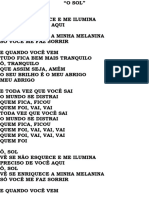 Letra Da Música o Sol Vê Se Não Me Esquece - Pesquisa Google | PDF